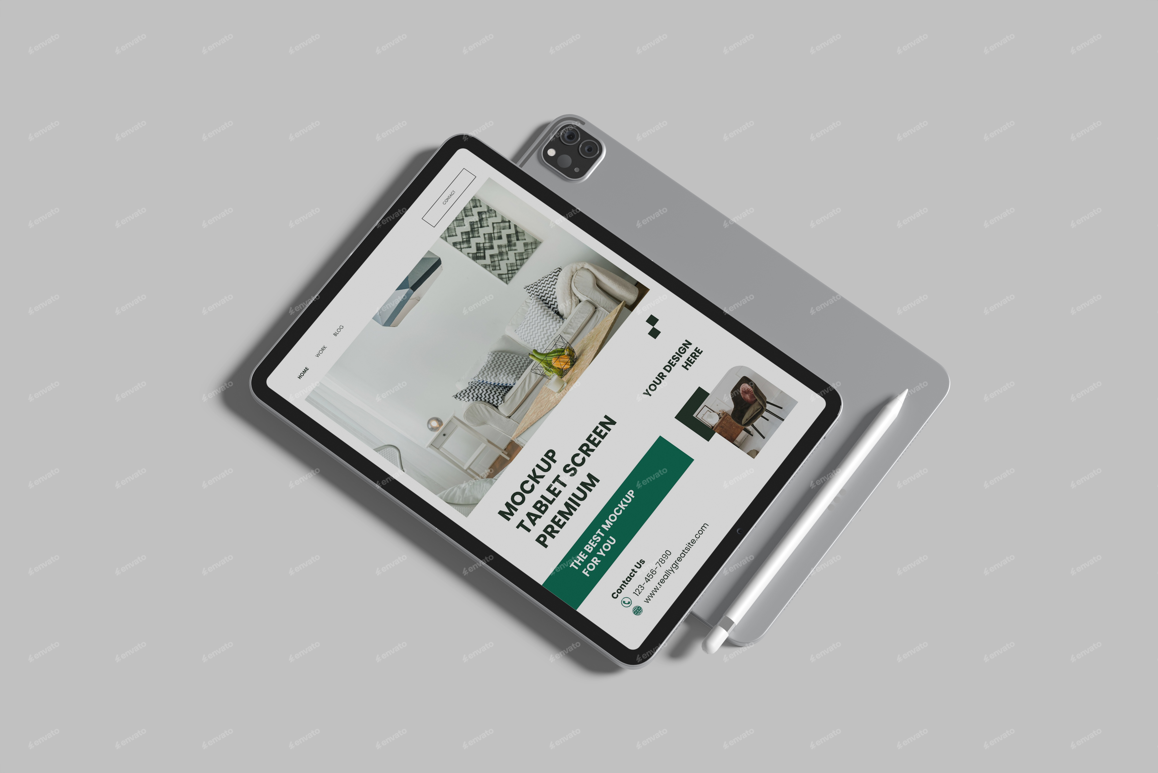 Tablet Screen Mockup, Graphics | GraphicRiver